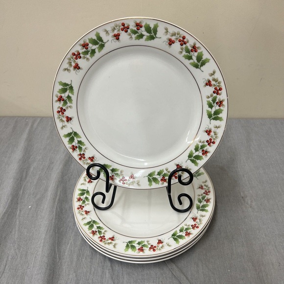 Royal Norfolk | Dining | Set Of 4 Royal Norfolk Holly Dinner Plates ...